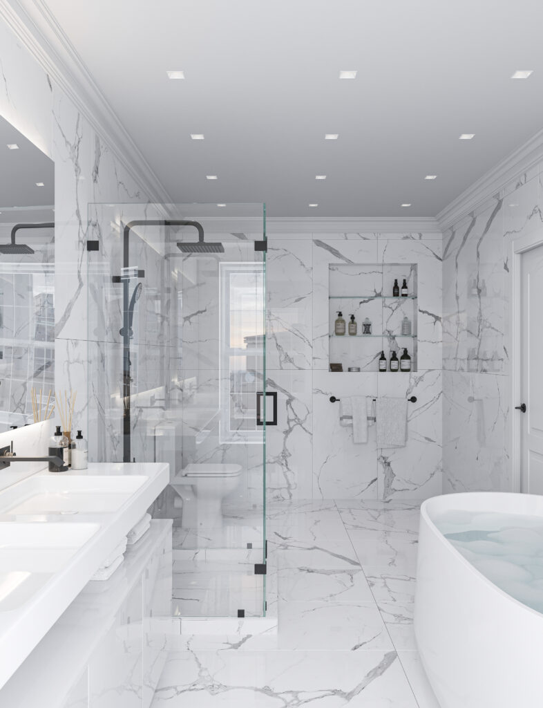 Booth Corner Shower With Side Panel With Single Door - The Glass ...