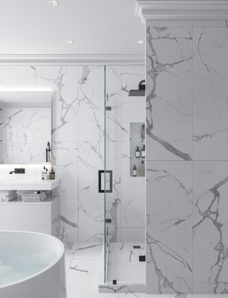 Corner Shower Door With Side Panel - The Glass Company NYC: Glass ...